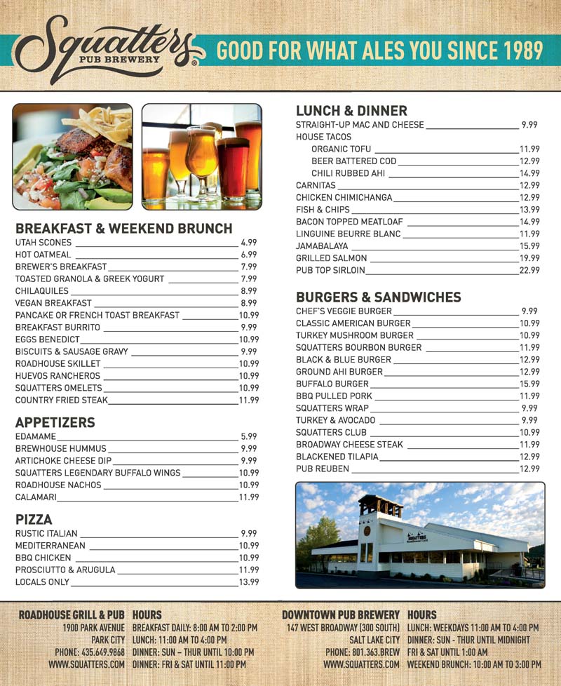 Squatters Pub Brewery - Park City - Mountain